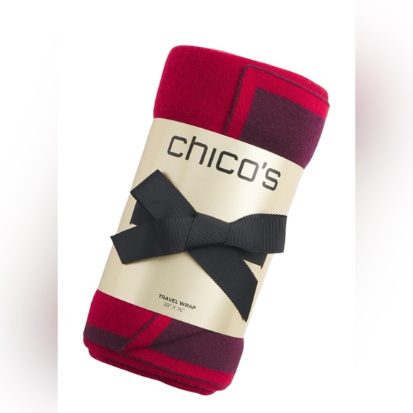 Chico's | Accessories | Chicos Travel Wrap Scarf In Red Allure | Poshmark